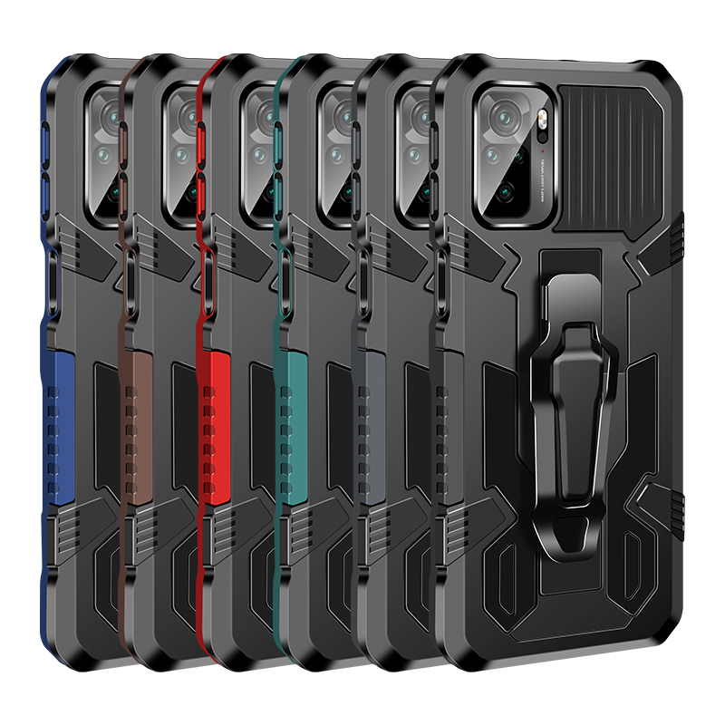 Capa Armadura Híbrida Anti-Impacto Com Suporte Para Xiaomi Redmi Note 10S / Redmi Note 10 4G ...