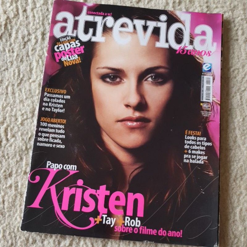 Revista Atrevida 15 anos A Saga Crepúsculo Lua Nova - Capa Kristen ...