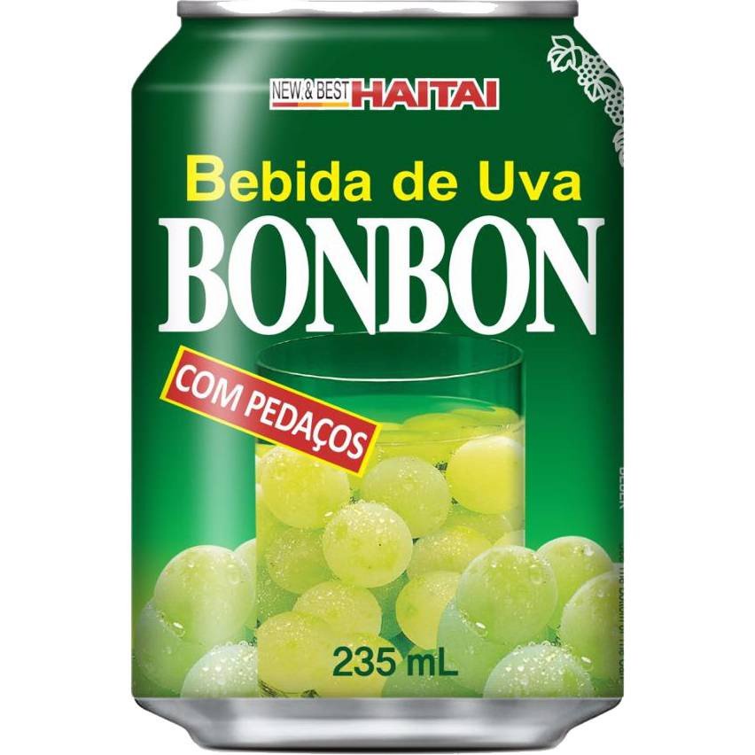 Suco Coreano de Uva Verde - Bonbon - Com Pedaços de fruta - 235ml ...
