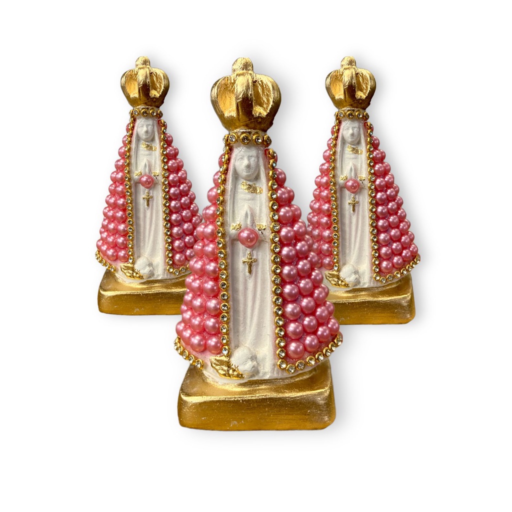 Imagem Nossa Senhora Aparecida Rosa 11cm Gesso | Shopee Brasil