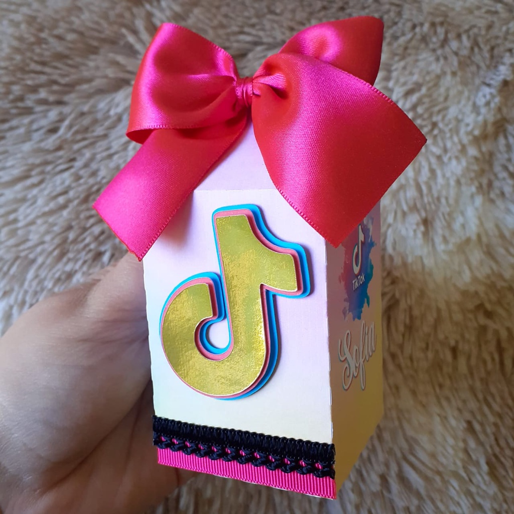 caixa personalizada tik tok luxo 20 peças | Shopee Brasil