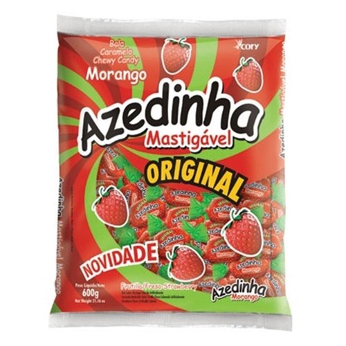 Bala Azedinha Morango Yogurte mastigável Ice Kiss 600g | Shopee Brasil