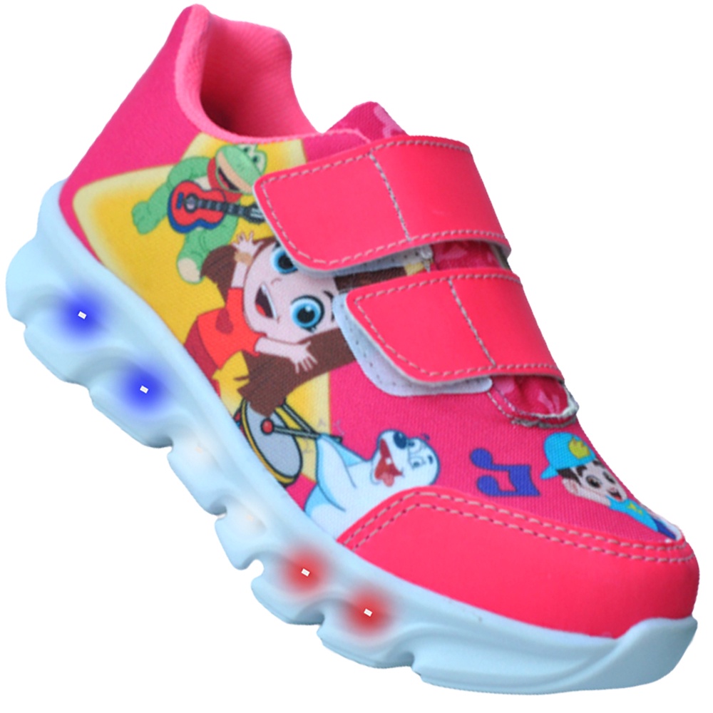 Tenis Feminino Infantil De Led Meninas Giovana Lucas Neto Velcro Barato ...