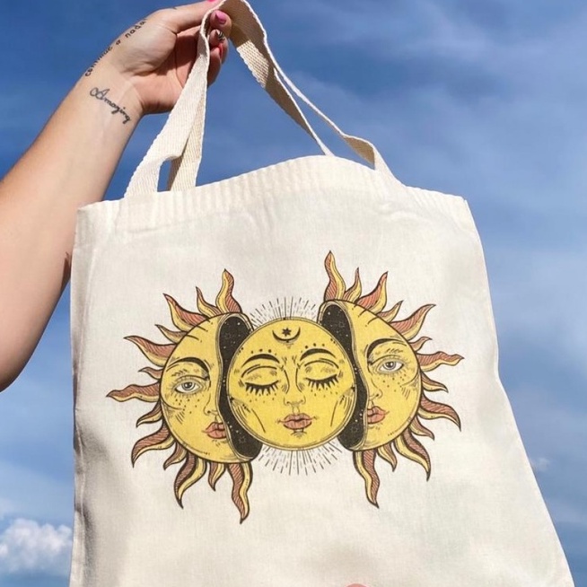 Bolsa Feminina Praia Ecobag Astral Lua Cheia | Shopee Brasil