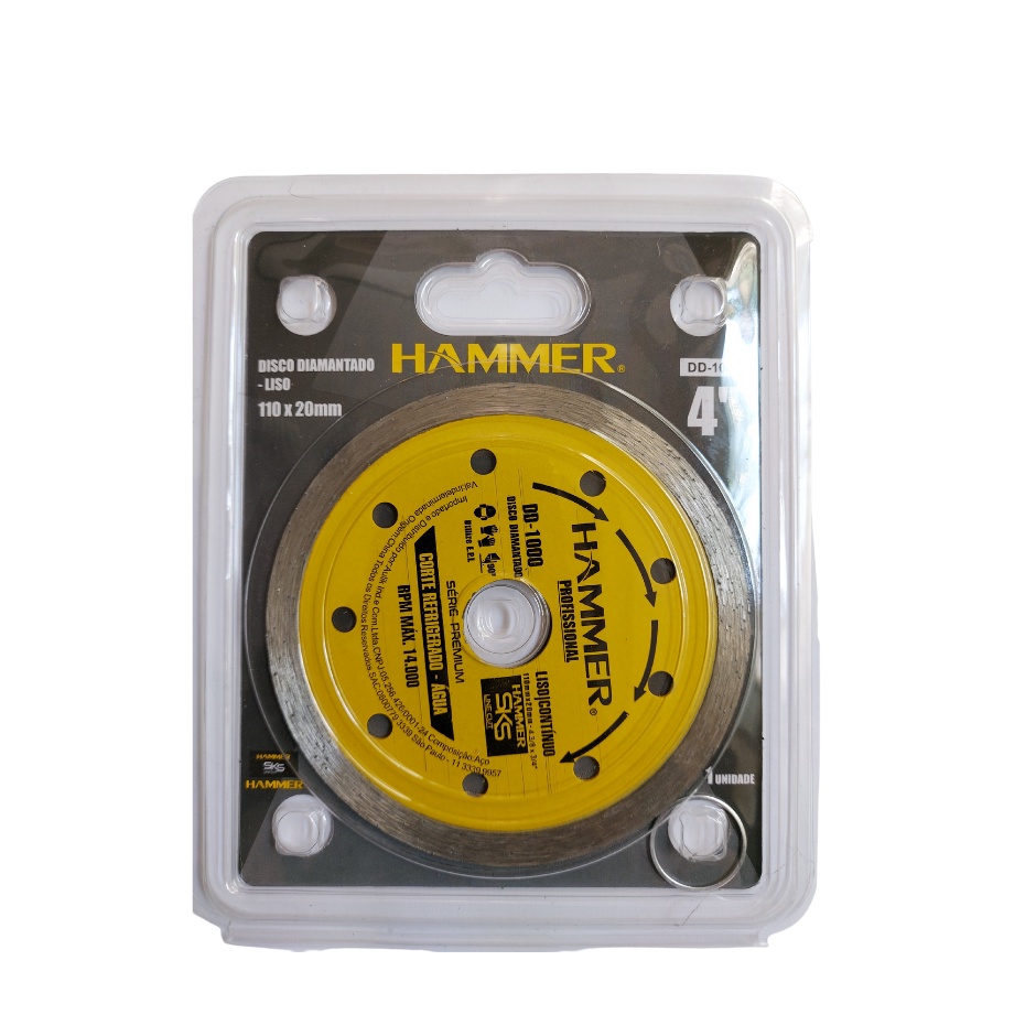 DISCO HAMMER CONTINUO 110MM | Shopee Brasil