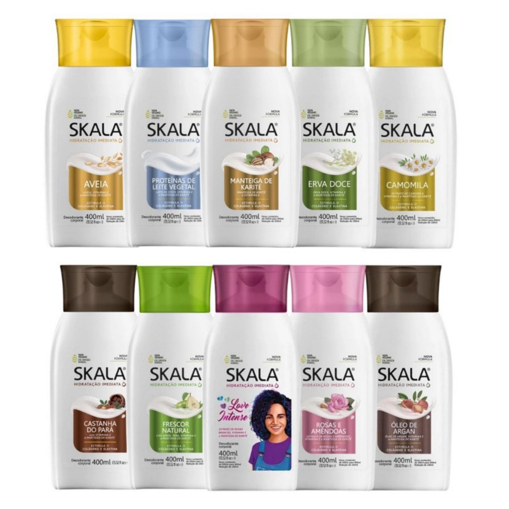 Creme Hidratante Corporal Skala Vegano 400ml | Shopee Brasil