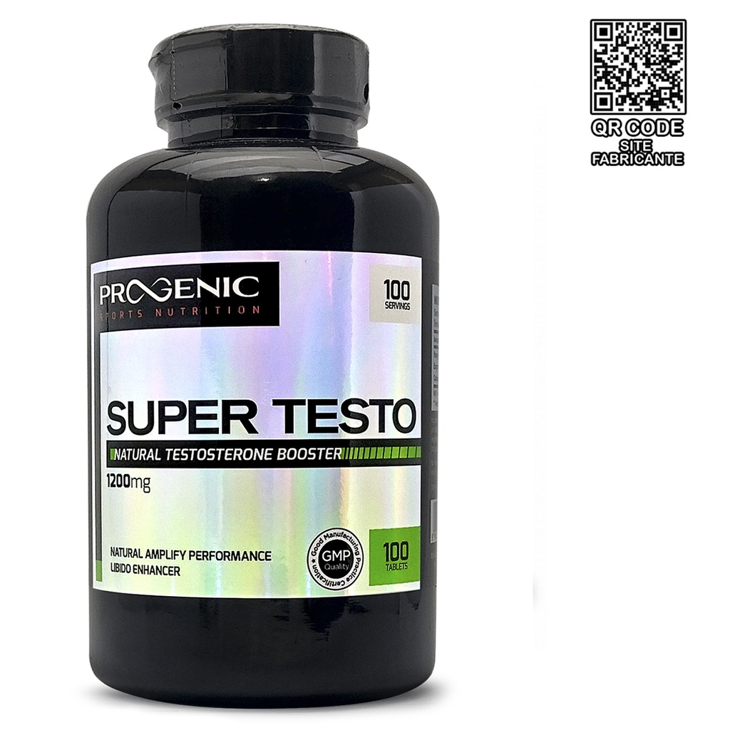 Suplemento Super Testo Booster 1200mg 100% Puro 100 Tablets - Progenic ...