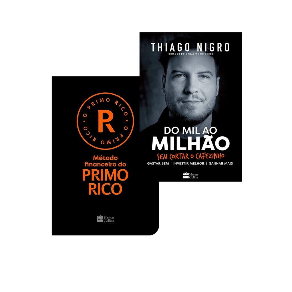 Kit Método Financeiro Do Primo Rico + Livro Do Mil Ao Milhão. Envio ...