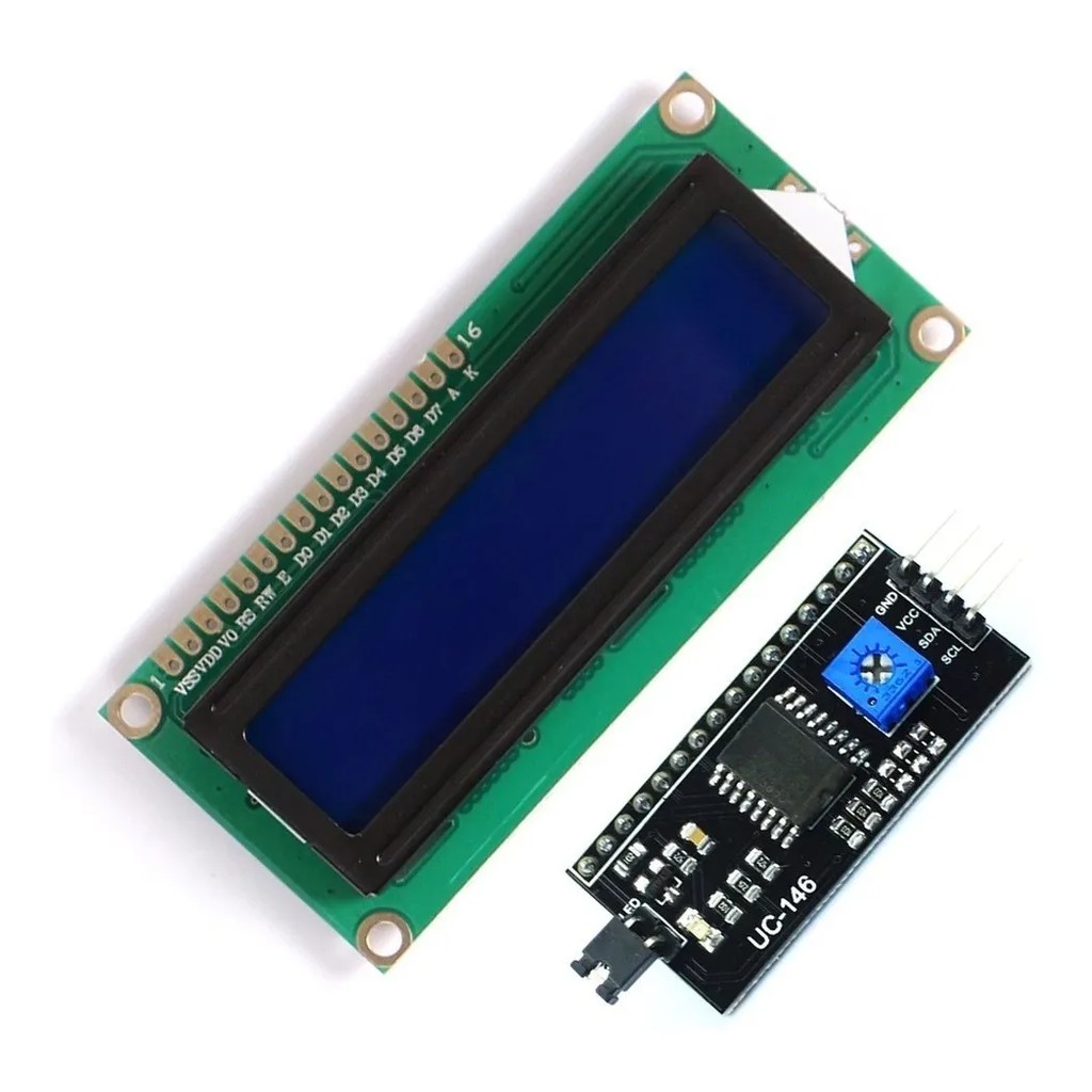 Tela Lcd 16x2 Arduino Compatível + Placa I2c Soldado | Shopee Brasil