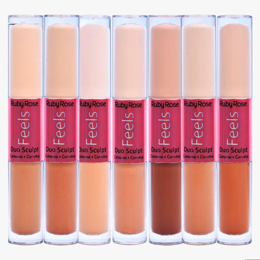 Corretivo Mais Contorno Duo Sculpt Feels Ruby Rose Kit 2 uni | Shopee ...