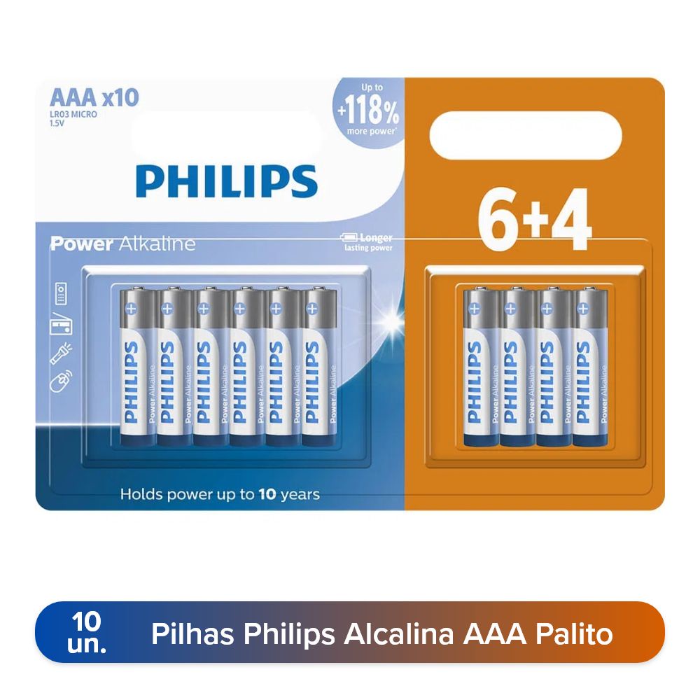 Pilhas Alcalinas AAA Palito comun 3a Philips pack de 2 Unidades escolha ...