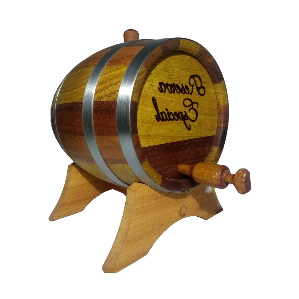 Tonél De Carvalho Carote Barril Para Cachaça 3 Litros | Shopee Brasil