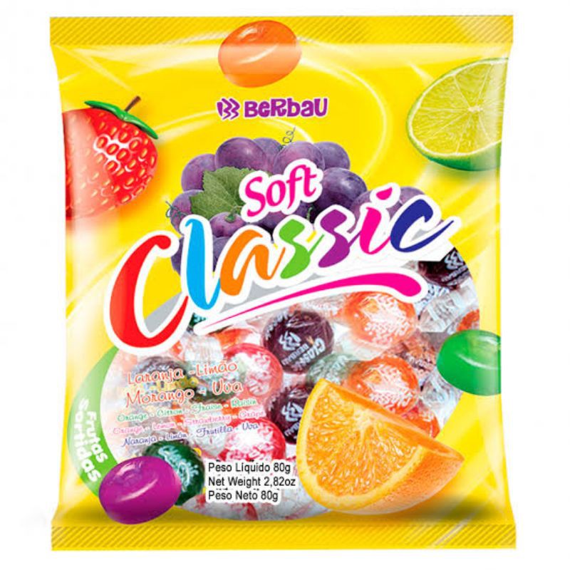 Bala Soft Classic Berbau 600g - Kit 2, 4 e 8 Pacotes | Sem Glúten ...