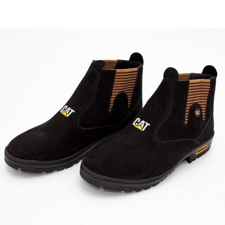 Bota Caterpillar Cat Coturno Botina com Elastico em Couro Legitimo ...