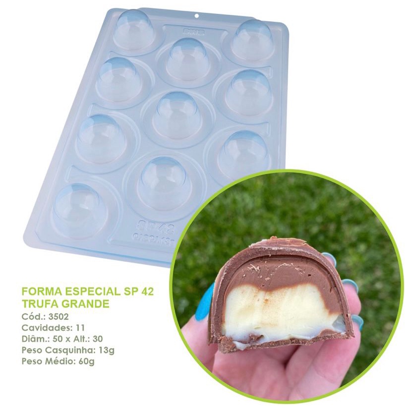 Forma Bwb Sp 42 Trufa Grande Especial Silicone 3 Partes Profissional ...