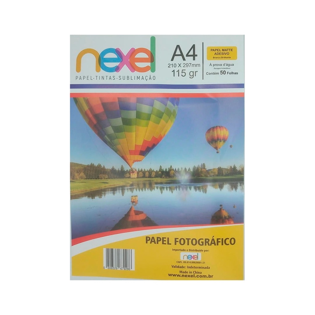 PAPEL FOTO ADESIVO MATTE 115G C/50 FOLHAS NEXEL | Shopee Brasil