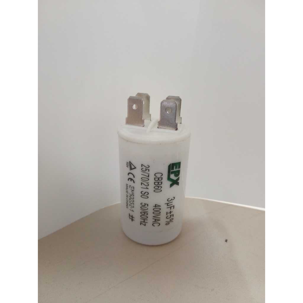 Capacitor De Partida Para Motor 3mf Epx 400vac | Shopee Brasil