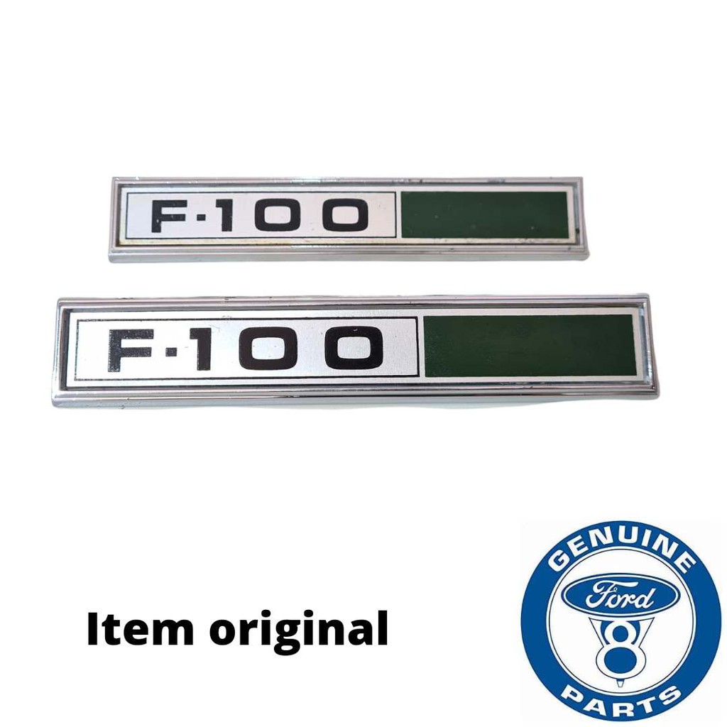 Emblema Lateral F-100 1980 A 1982 Original Par Cromado | Shopee Brasil