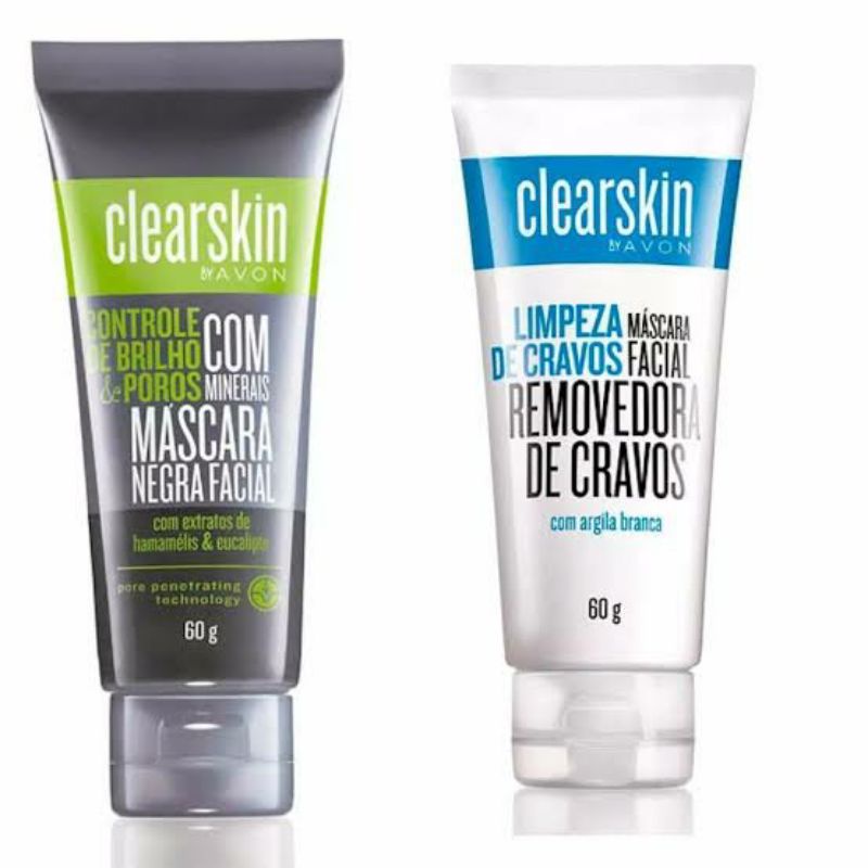 Clearskin máscara facial Preta com carvao controle de brilho ...