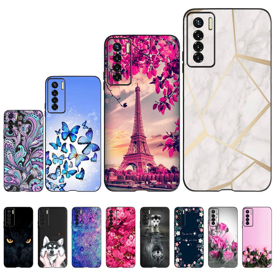 Capa De Silicone Flexível Fashion Marmorizada Camon 17 CG6 CG6j Tecno ...
