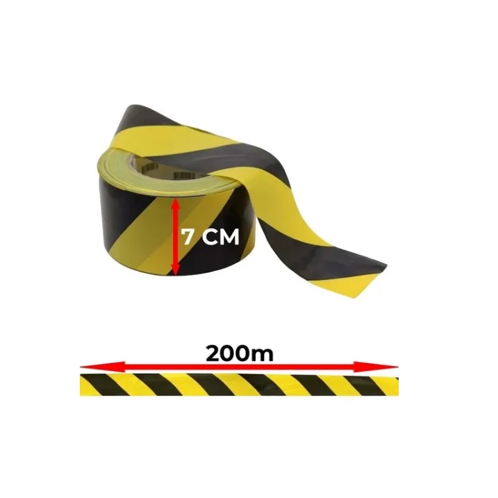 Fita Zebrada Sinalização Isolamento 7x200 Mts | Shopee Brasil