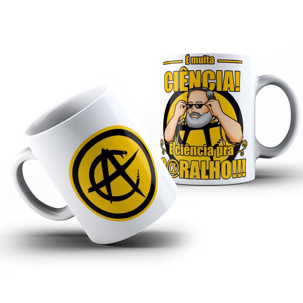 Caneca Ancapsu Visão Libertária É muita Ciência é Ciência pra Ca@ralho ...