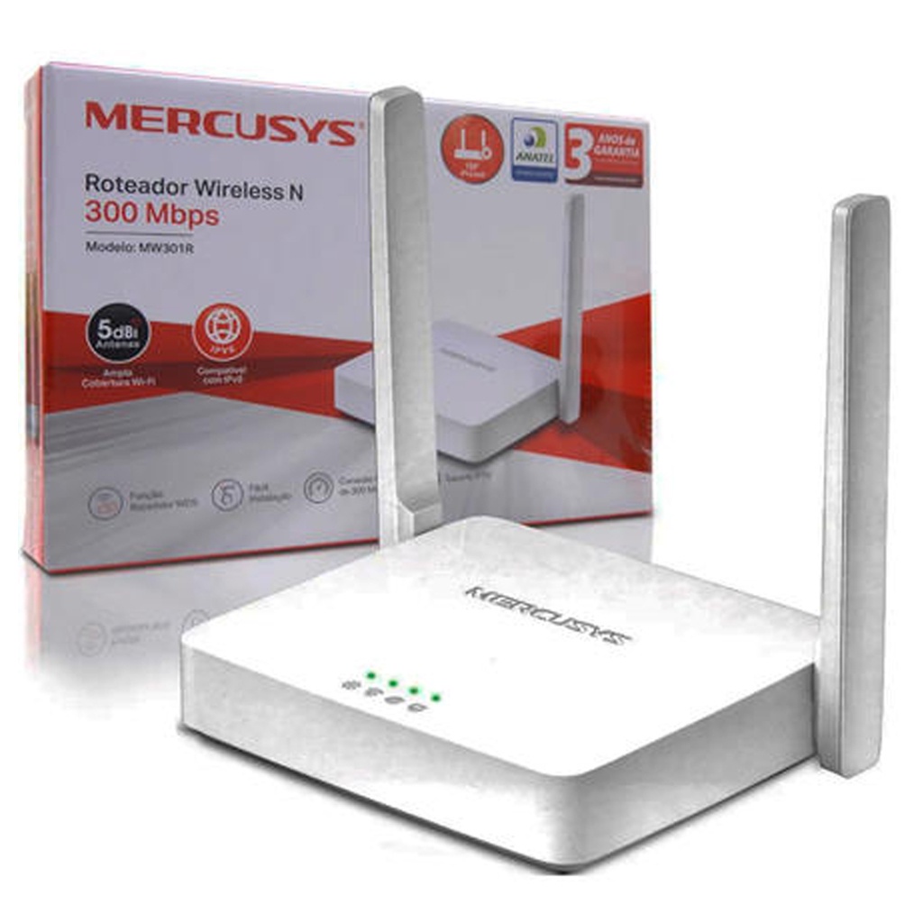 Roteador Wi-fi Mercusys 300Mbps MW301R | Shopee Brasil