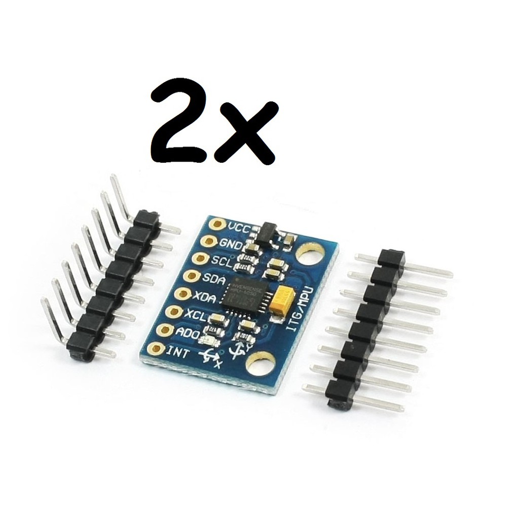 kit 2 x Sensor Mpu6050 Acelerômetro Giroscópio 3 Eixos _ Pra Arduino ...
