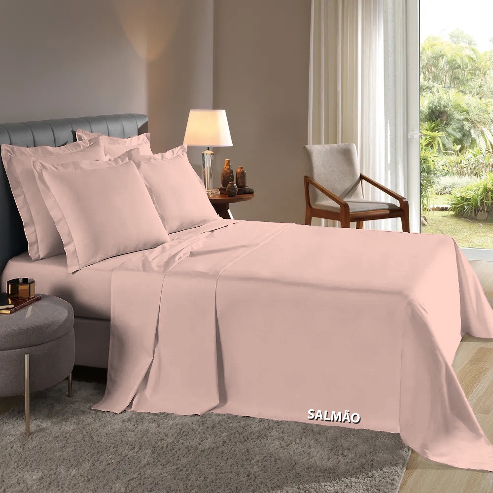 Jogo de Lençol Completo Solteirão 3 pçs Abas Percal 100% Algodão ...