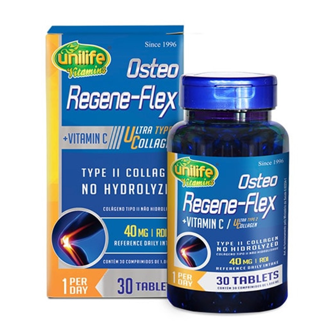Osteo Regene-Flex 30 Tablets - Ultra Colageno tipo II + Vitamina C ...