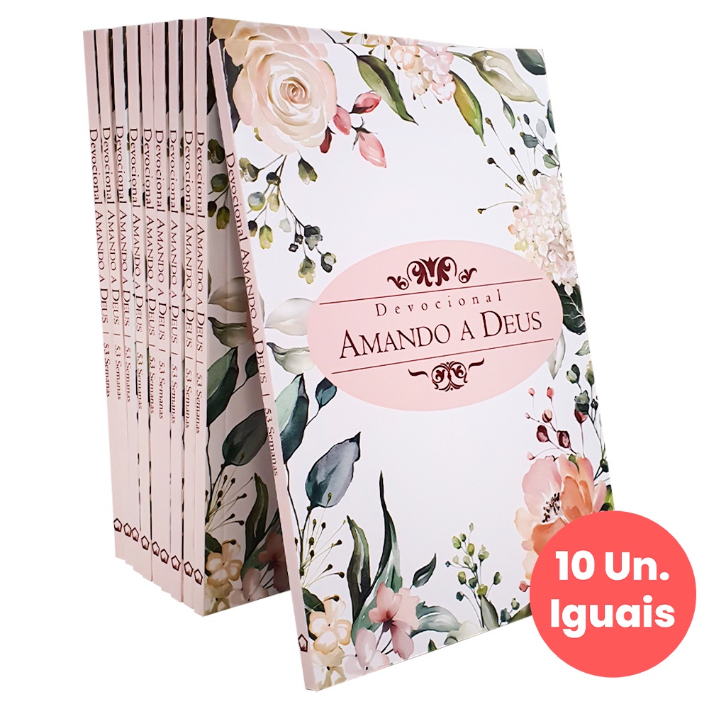Kit 10 Devocional Amando a Deus | Capa Flores | Shopee Brasil