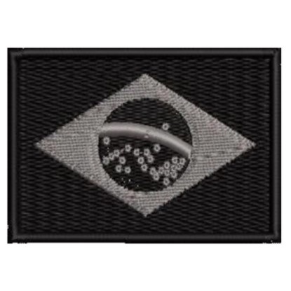 Patch Bordado Termocolante ou Velcro - Bandeira Brasil Negativa | Shopee Brasil