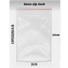 Saco zip lock 20x20 C/50 unidades Plástico 0.8mm hermético | Shopee Brasil