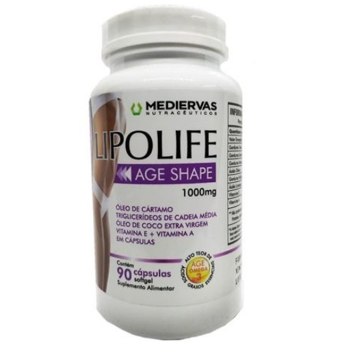 Lipolife Age Shape 90 capsulas 1000mg Mediervas | Shopee Brasil