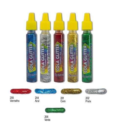 Cola Glitter Colorida Várias Cores- 15g | Shopee Brasil