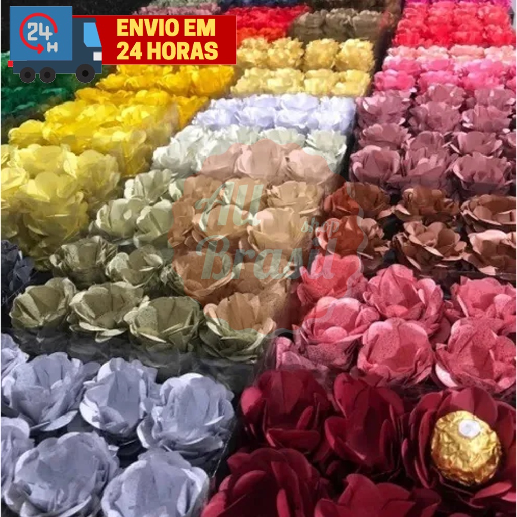 40 forminhas para doces finos flor casamento aniversario cores a ...