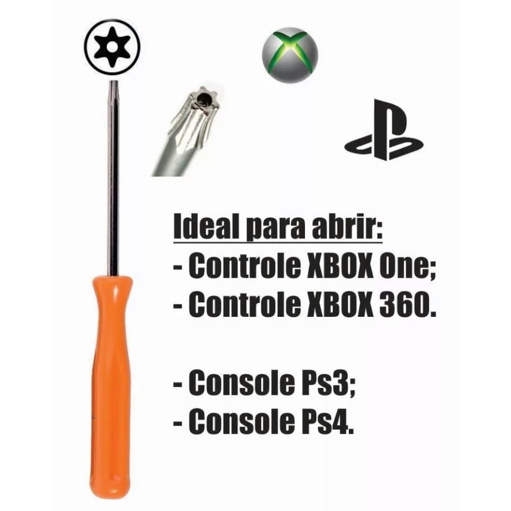 Chave Torx T8 Abre Controle xbox360/One e Console PS3/PS4 | Shopee Brasil