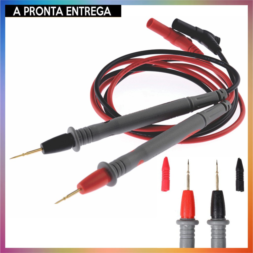 Ponta de Prova P/ Multimetro Ponta Agulha 1000V 20A | Shopee Brasil