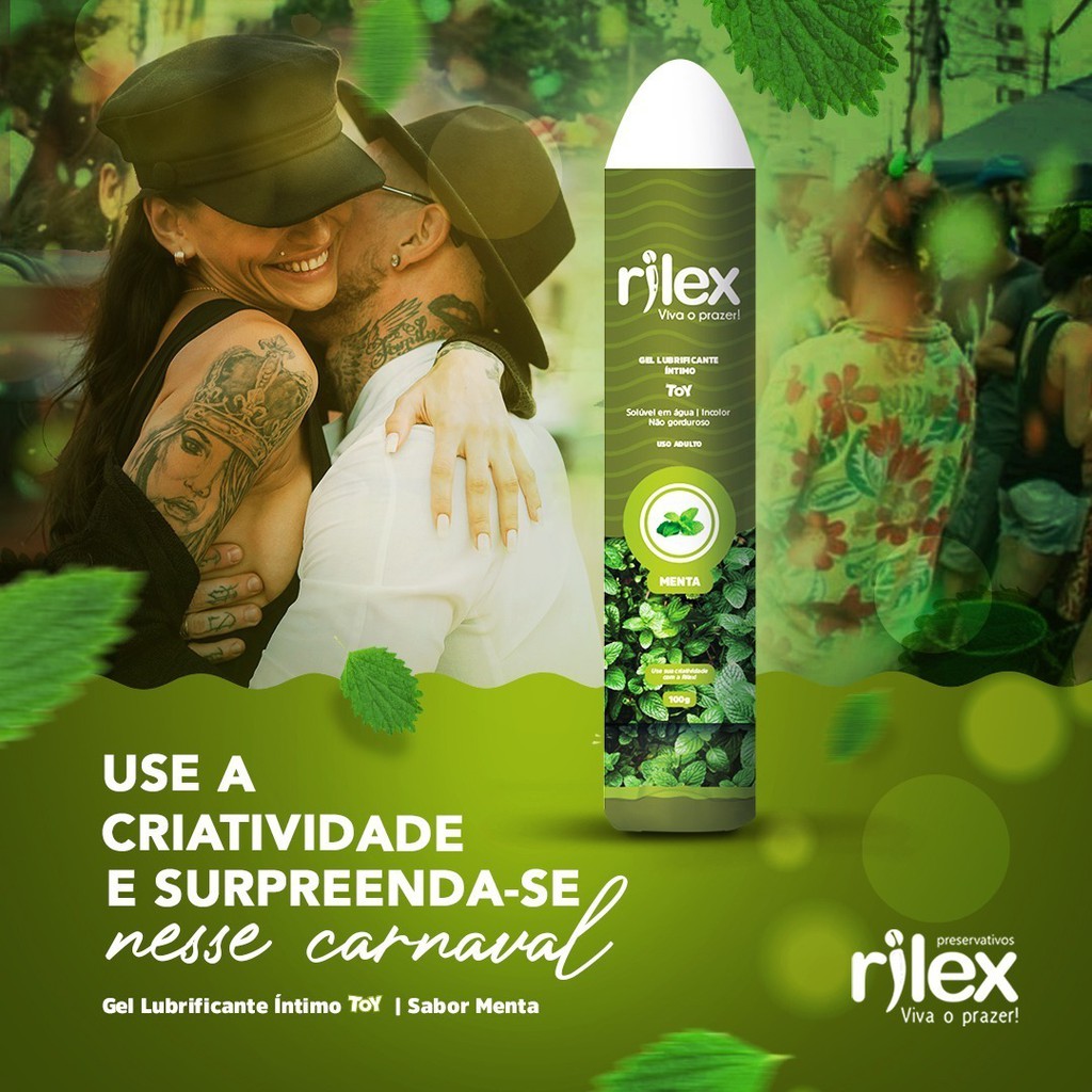 LUBRIFICANTE INTIMO GEL RILEX TOY MENTA 100G | Shopee Brasil