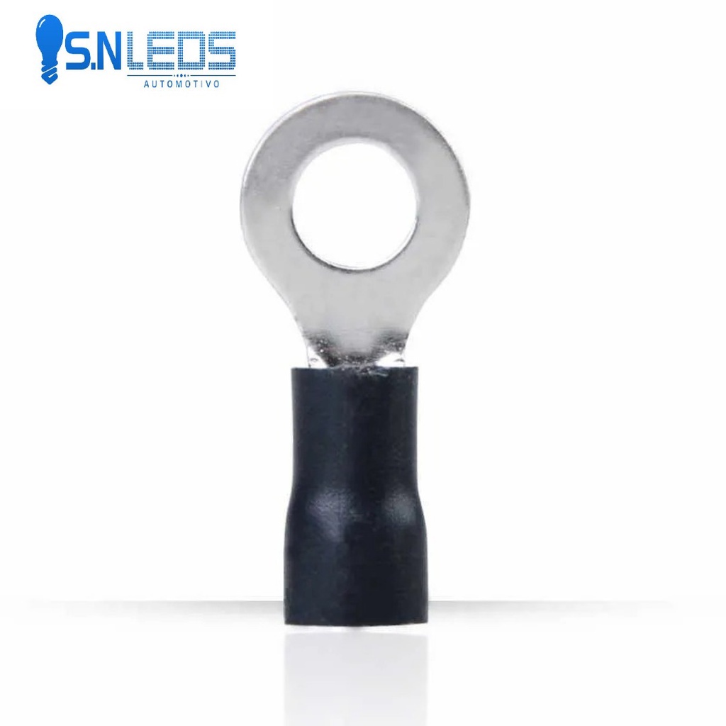 10 Terminal OLHAL Tech One 10 AWG PRETO pre isolado 8MM | Shopee Brasil