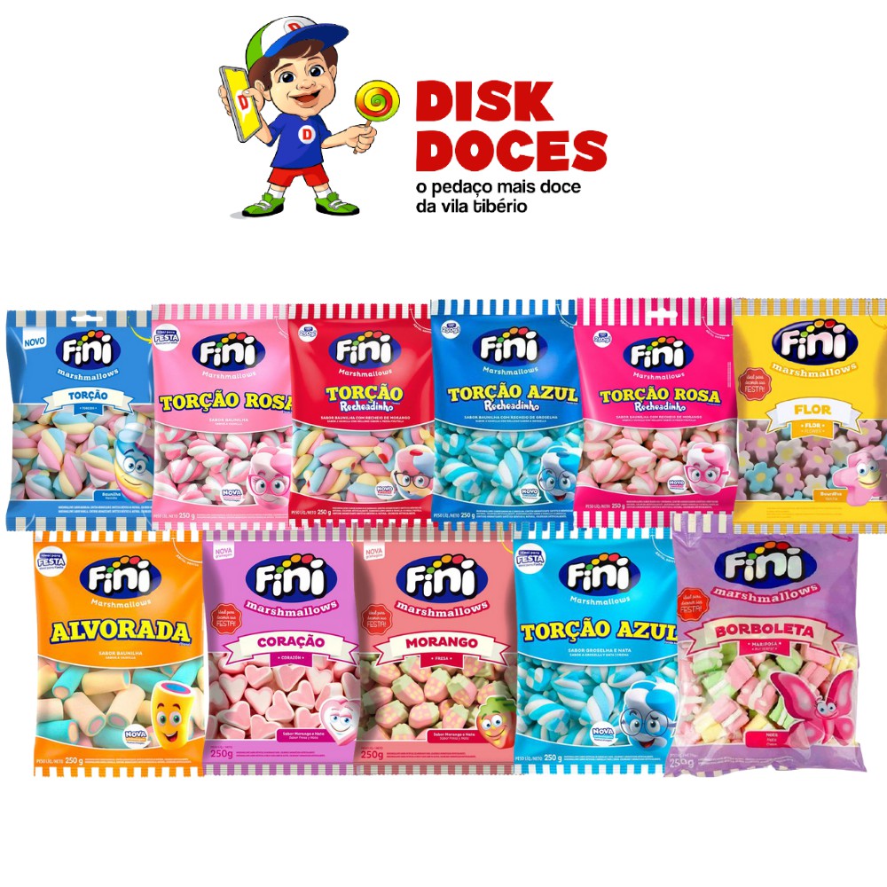 Marshmallows Doce Fini 250g a unidade | Shopee Brasil