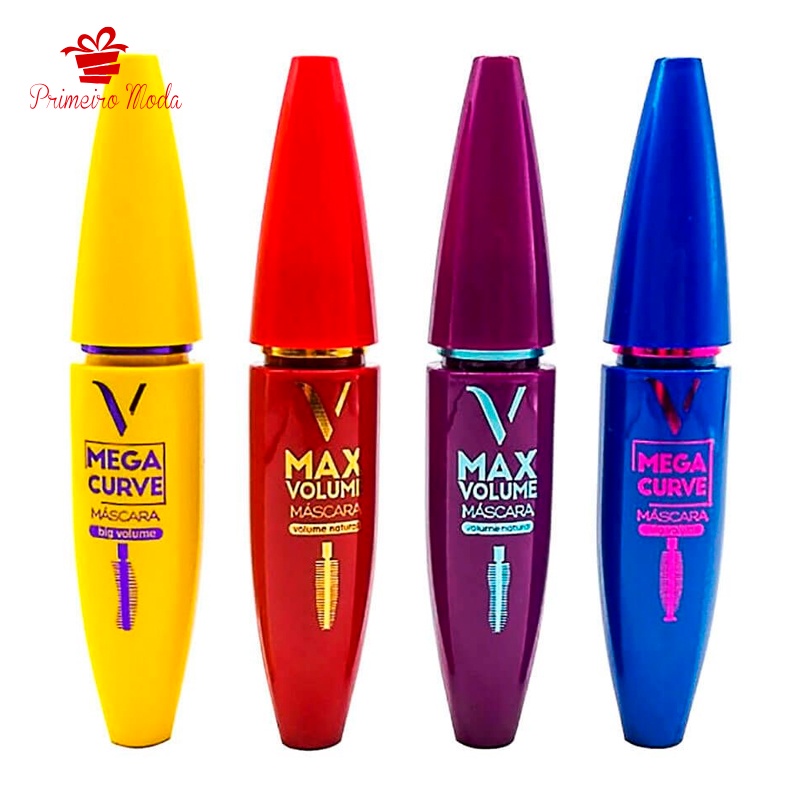 Rímel 4D, Mega curve e Max volume, Máscara para cílios alongadora Vivai, Dê mais volume aos seus ...