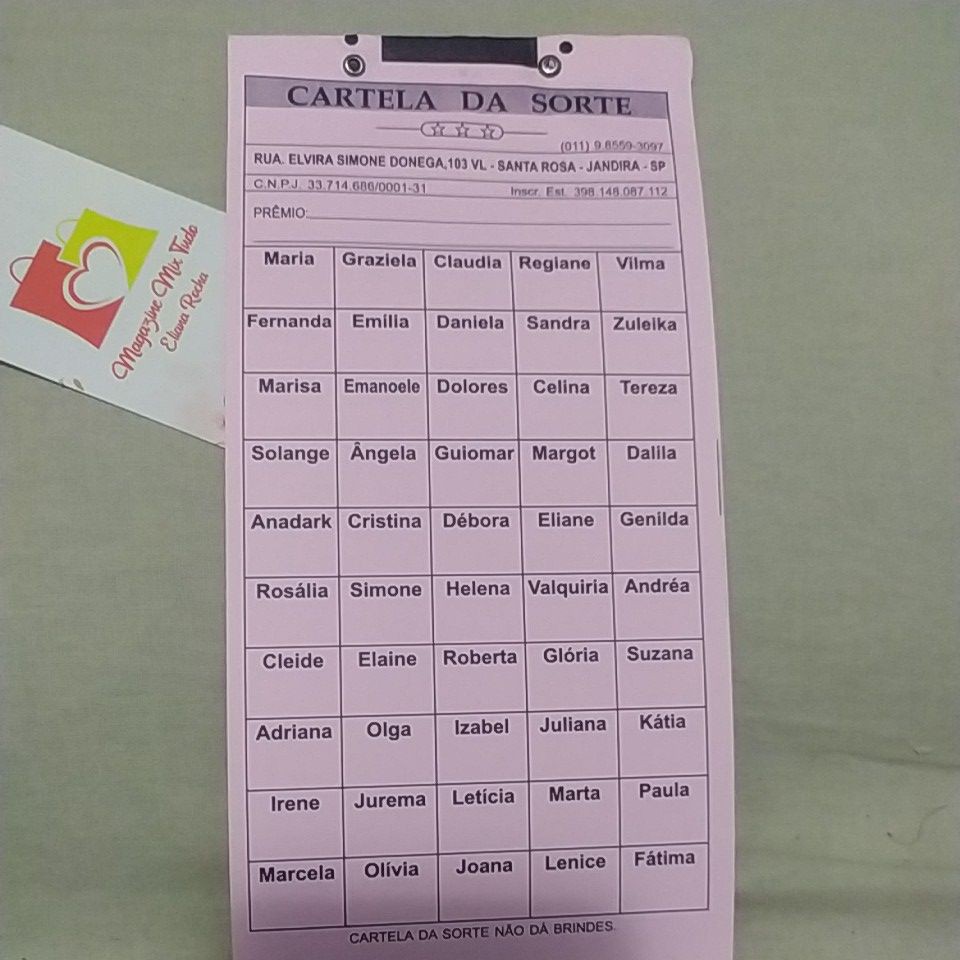 Cartela de rifa com 100 nomes - CartelasRifa - Rifa - Magazine Luiza☁️ Transformando sua vida ...