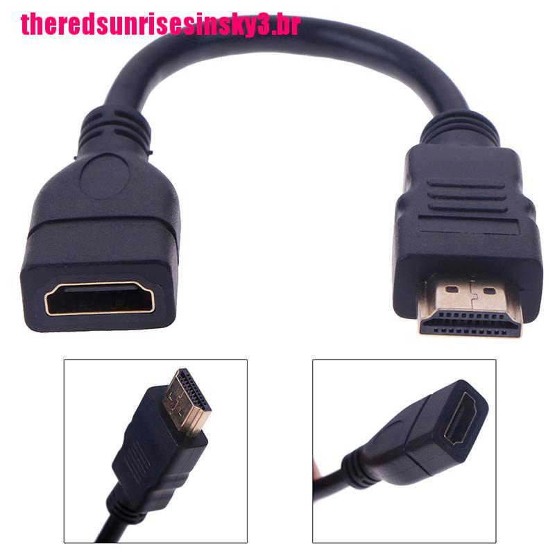 Skybr 1 Pc 15 cm / 30 cm Hdmi Macho Para Fêmea Cabo De Extensão Hdmi ...