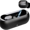 Fone de ouvido in-ear sem fio QCY T1C preto Bluetooth | Shopee Brasil