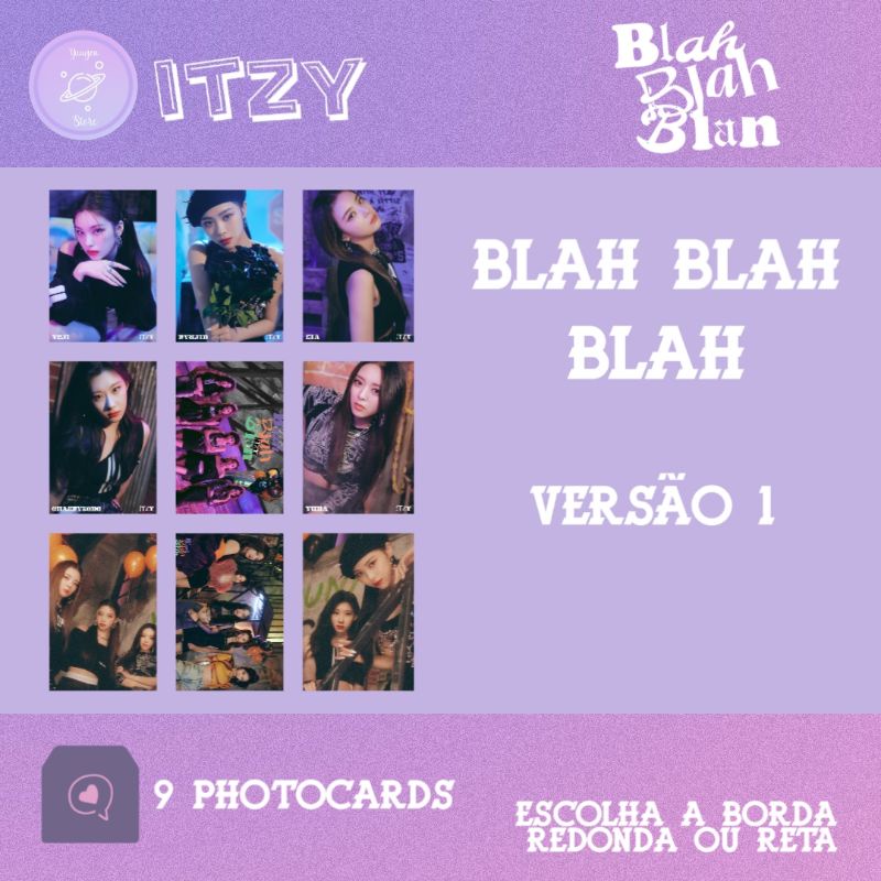 ITZY • Photocards Blah Blah Blah (Fanmade) | Shopee Brasil