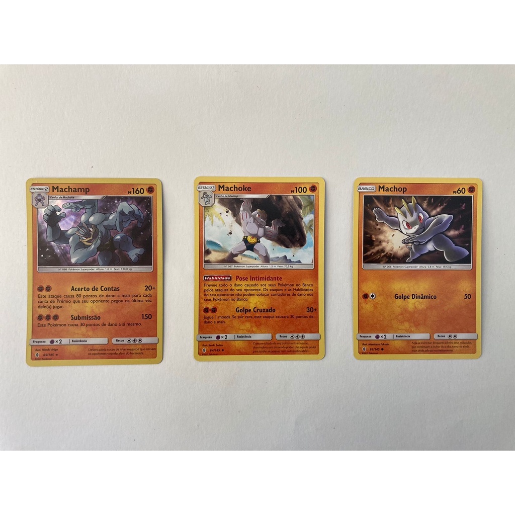 Kit Carta Pokémon Machop Machoke Machamp Card Original Copag | Shopee ...