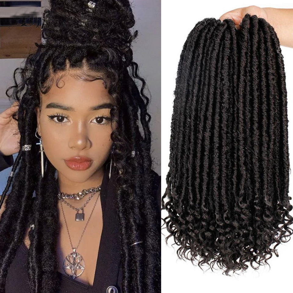 Nadia- Long Curly Goddess Faux Locs Crochet Twists Braids For Women ...