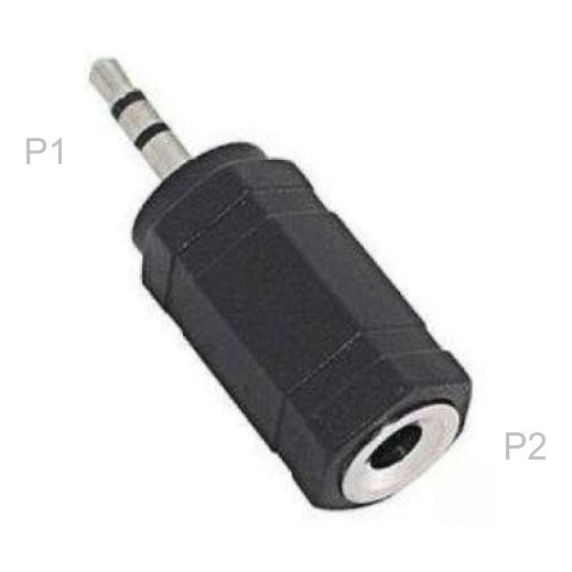 ADAPTADOR P2 FEMEA X P1 MACHO STEREO 100% ORIGINAL 03 UNIDADES | Shopee ...