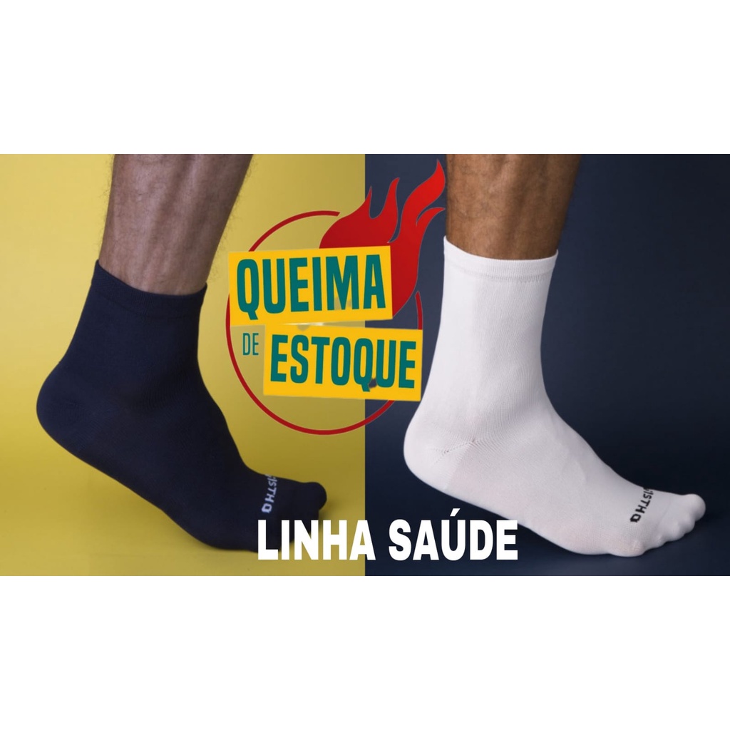 Meia Biotech Para Diabéticos - Linha Saúde Confortável - Queima De ...